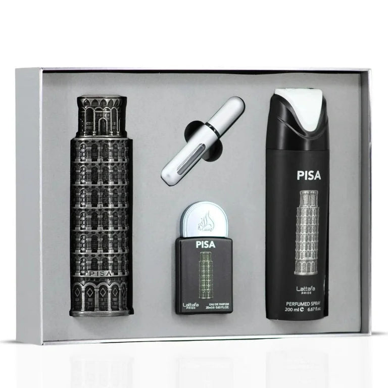 GIFT SET PISA UNISEX - 3 Piece Eau De Parfum Gift Set BY LATTAFA PRIDE ...