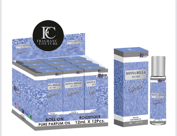 12X DONNA BELLA MILANO LIGHT BLUE WOMEN 12 ML ROLL ON – Oriental Aromas ...